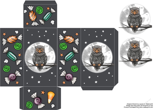 Halloween Trick or Treat Box: Owl - CUP994330_88163 | Craftsuprint