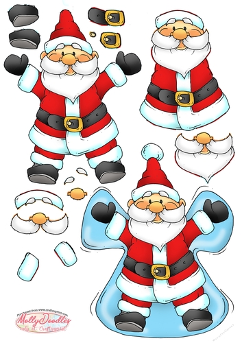 Snow angel santa doodles - CUP1137945_353 | Craftsuprint