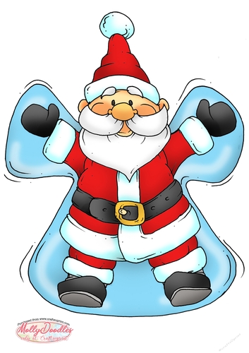 Snow angel santa doodles large image - CUP1137946_353 | Craftsuprint