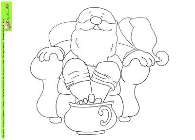 Santa Doodles Soaking His Feet Digital Stamp - CUP119285_353 | Craftsuprint