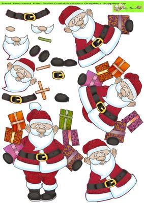 Santa Doodles with Gifts - CUP139941_353 | Craftsuprint