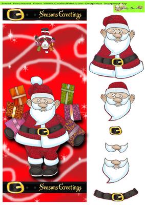 Santa Doodles with Gifts Over the Edge - CUP142112_353 | Craftsuprint