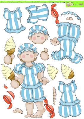 Bathing Belle Doodles - CUP180920_353 | Craftsuprint