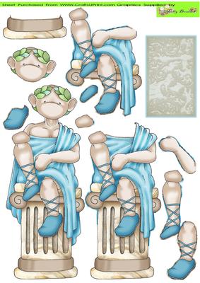 Seated Toga Doodles - CUP241449_353 | Craftsuprint