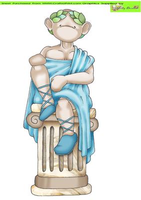 Seated Toga Doodles Large Image - CUP241452_353 | Craftsuprint