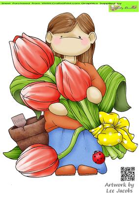 Bunch Of Tulips Doodles Large Image Cup400520 353 Craftsuprint