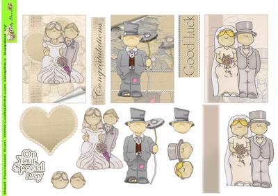 Wedding Doodles Atc/toppers Sheet - CUP78009_353 | Craftsuprint