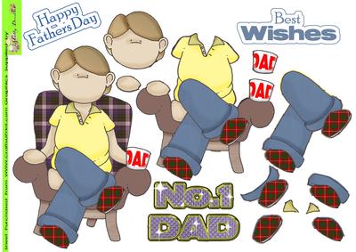 Number One Dad Doodles - CUP84506_353 | Craftsuprint