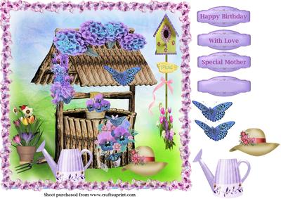 Beautiful Wishing Well Topper - CUP672732_2362 | Craftsuprint