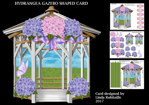 Hydrangea Gazebo Shaped Card - CUP776902_2362 | Craftsuprint