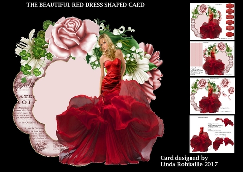 The Beautiful Red Dress Shaped Card - CUP779248_2362 | Craftsuprint