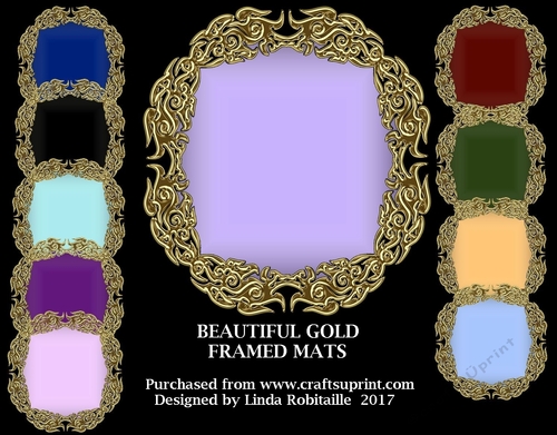 Beautiful Gold Framed Mats - CUP798046_2362 | Craftsuprint