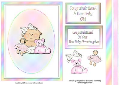 Baby Girl Quick Card - CUP117240_3 | Craftsuprint
