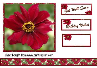 Red Flower Topper - CUP589679_3 | Craftsuprint