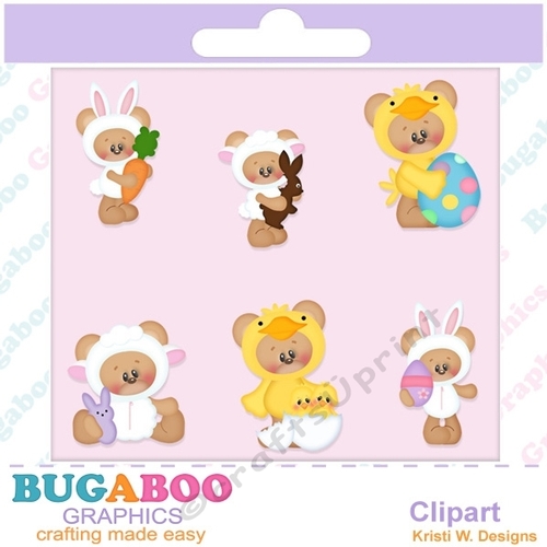 Easter Bears - Easter Eggs Clipart - Instant Download - Digital Clipart ...