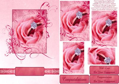 Gorgeous Pink Ring in a Rose Engagement Card - CUP140368_614 | Craftsuprint