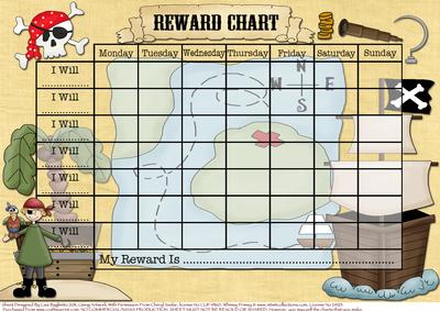 Pirates at Sea - Child's Reward Chart - CUP170822_614 | Craftsuprint