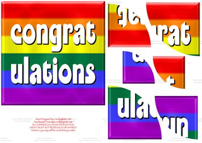 Gay Pride Congratulations Card - CUP192086_614 | Craftsuprint