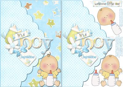 It's a Boy - New Baby Envelope Card - CUP204980_614 | Craftsuprint