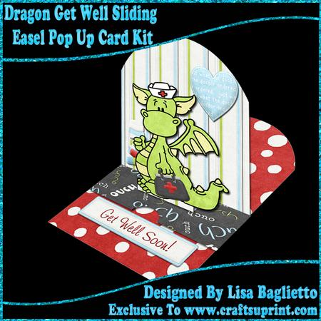Dragon Get Well Sliding Easel Pop Up Card Kit - CUP215971_614 ...