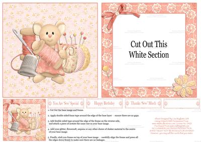Sew Special - Cute Mouse Shaker Card - CUP230426_614 | Craftsuprint