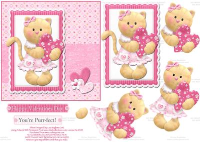 You're Purr-fect - Cute Cat Valentines Day Card - CUP286724_614 ...
