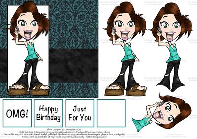 Omg - Teenage Birthday Step by Step Card - CUP336644_614 | Craftsuprint