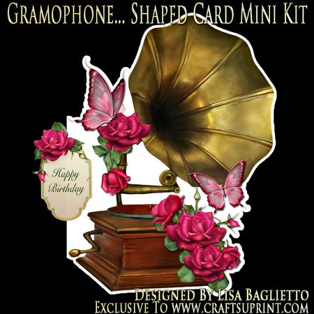 Gramophone - Shaped Card Mini Kit - CUP552720_614 | Craftsuprint