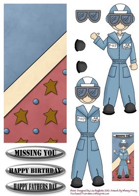 Air Force Soldier Fathers Day/birthday Card - CUP55404_614 | Craftsuprint