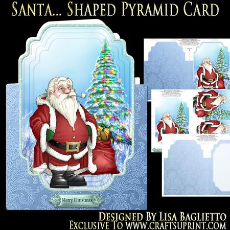 Santa - Shaped Pyramid Card Mini Kit - CUP588680_614 | Craftsuprint