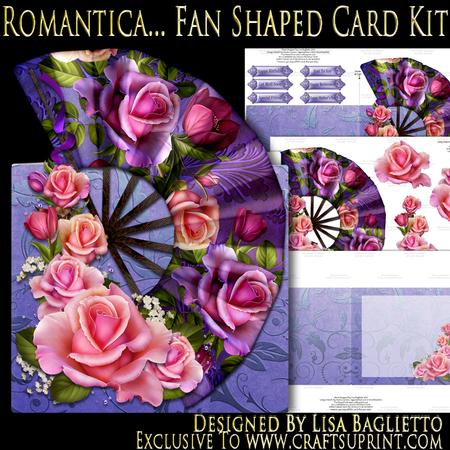 Romantica - Fan Shaped Card Mini Kit - CUP602255_614 | Craftsuprint