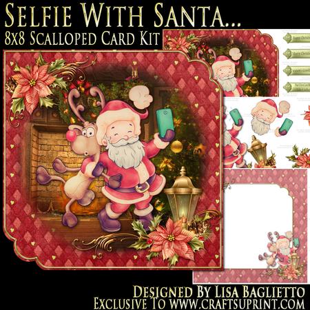 Selfie with Santa - 8x8 Scalloped Corner Card Kit - CUP632176_614 ...