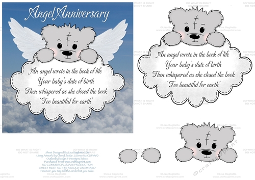 Baby Bear - Angel Anniversary/Sympathy Card Updated - CUP729322_614 ...