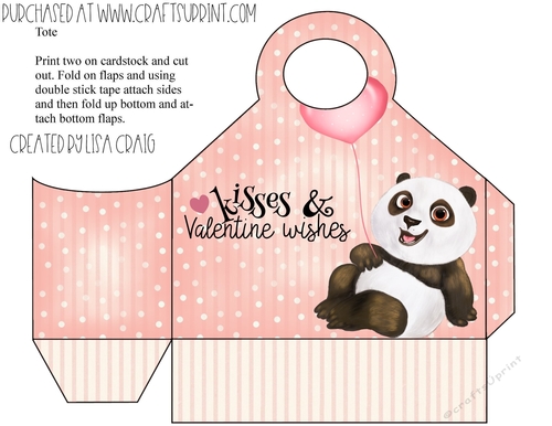 Valentine Panda Tote 1 - CUP1023024_1548 | Craftsuprint
