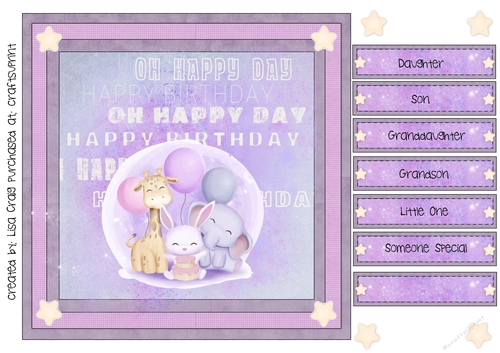 Birthday Trio Card 1 - CUP1104343_1548 | Craftsuprint