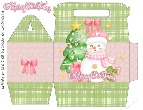 2021-pink snowman gable box - CUP1121534_1548 | Craftsuprint