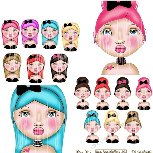 Glam Girls Clipart Collection - CUP1159389_1548 | Craftsuprint
