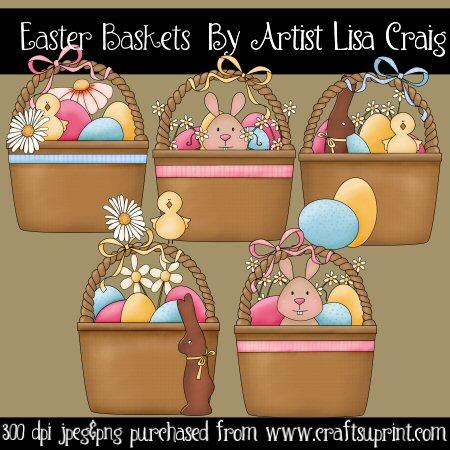 Easter Baskets Clipart - CUP282967_1548 | Craftsuprint
