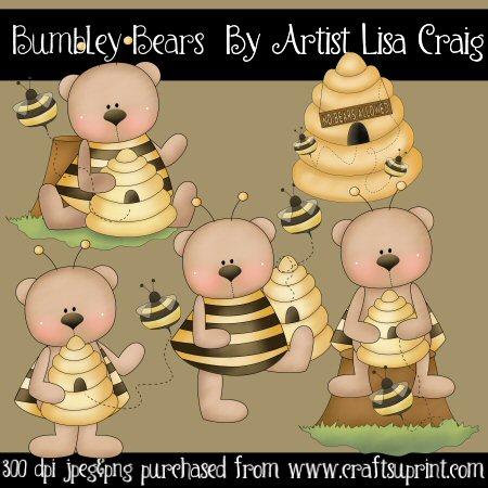 Bumbley Bears Clip Art - CUP283087_1548 | Craftsuprint