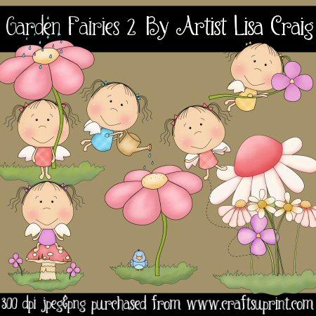 Garden Fairies 2 Clip Art - CUP283192_1548 | Craftsuprint