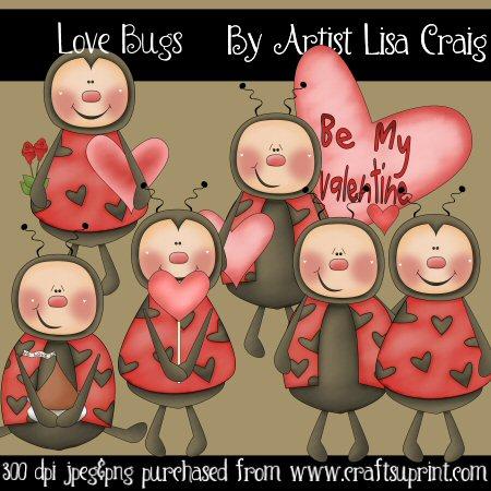 Love Bugs Clip Art - CUP283238_1548 | Craftsuprint