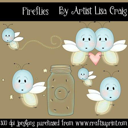 Fireflies Clip Art - CUP283306_1548 | Craftsuprint