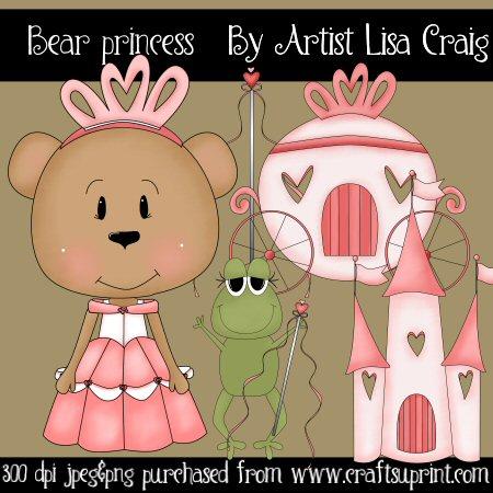 Bear Princess Clip Art - CUP283806_1548 | Craftsuprint