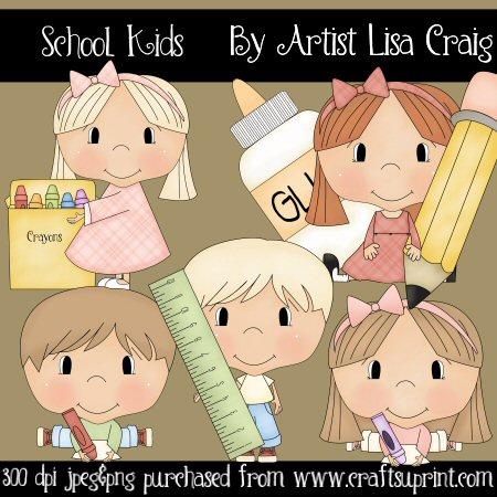 Lt Skin School Kids Clip Art - CUP284049_1548 | Craftsuprint
