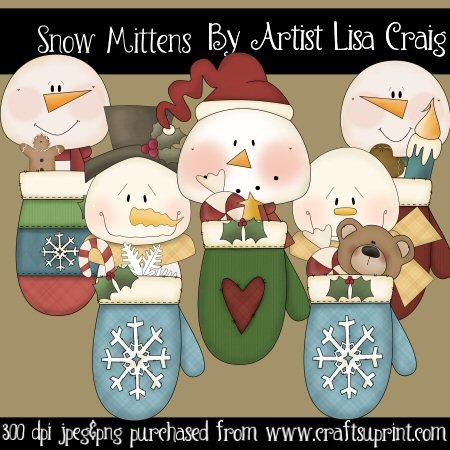 Snow Mittens Clip Art - CUP286264_1548 | Craftsuprint