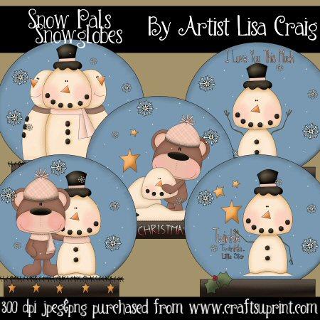 Snow Pals Snow Globes - CUP286265_1548 | Craftsuprint