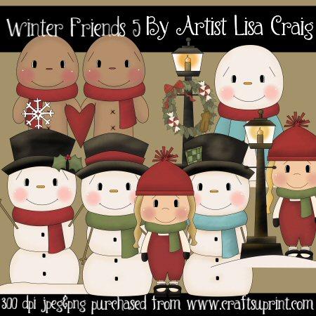 Winter Friends 5 Clip Art - CUP286517_1548 | Craftsuprint