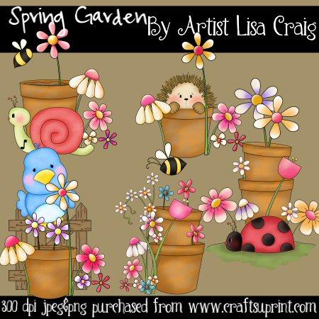 12-spring Garden Clipart - CUP300469_1548 | Craftsuprint