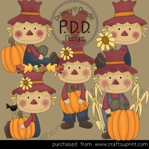 Fall Scarecrows 14 Clipart - CUP721360_1548 | Craftsuprint