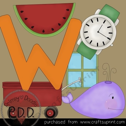 Letter W Clipart - CUP721919_1548 | Craftsuprint